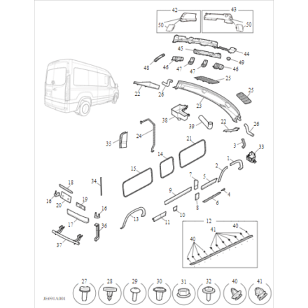 Maxus Deliver 9 2019-2024 Body Exterior Trim | C00076624 | Maxus Parts